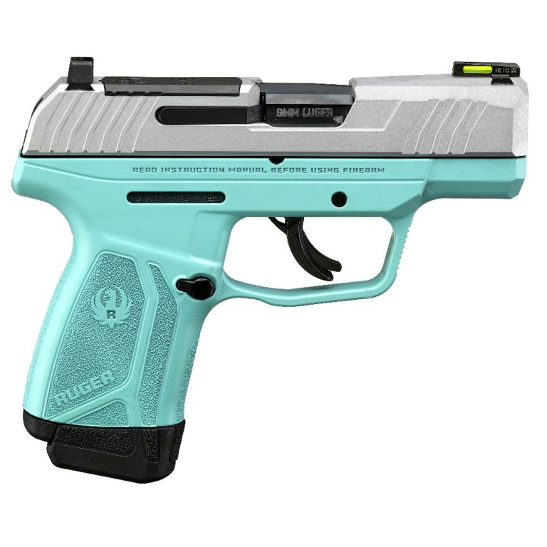 New, Ruger MAX-9, Sub-Compact Pistol, 9mm, 3.2″ Barrel, Turquoise w ...