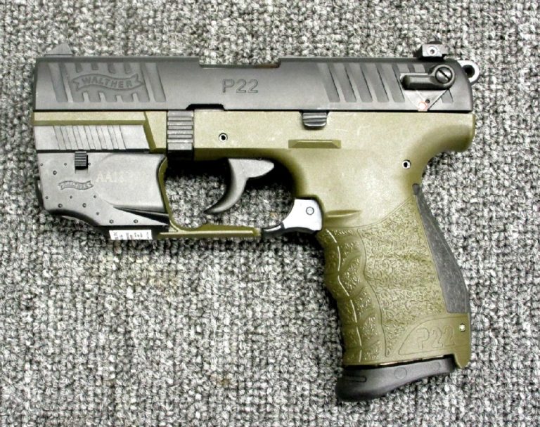 Preowned, Like New, Walther P22QD, .22LR, 3.4″ Barrel, SA/DA, Military ...